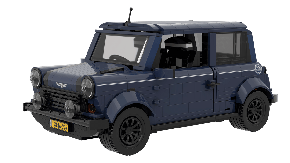 Dark Blue Mini Cooper Set (V17) | Rare LEGO MOC | LVLUP Design